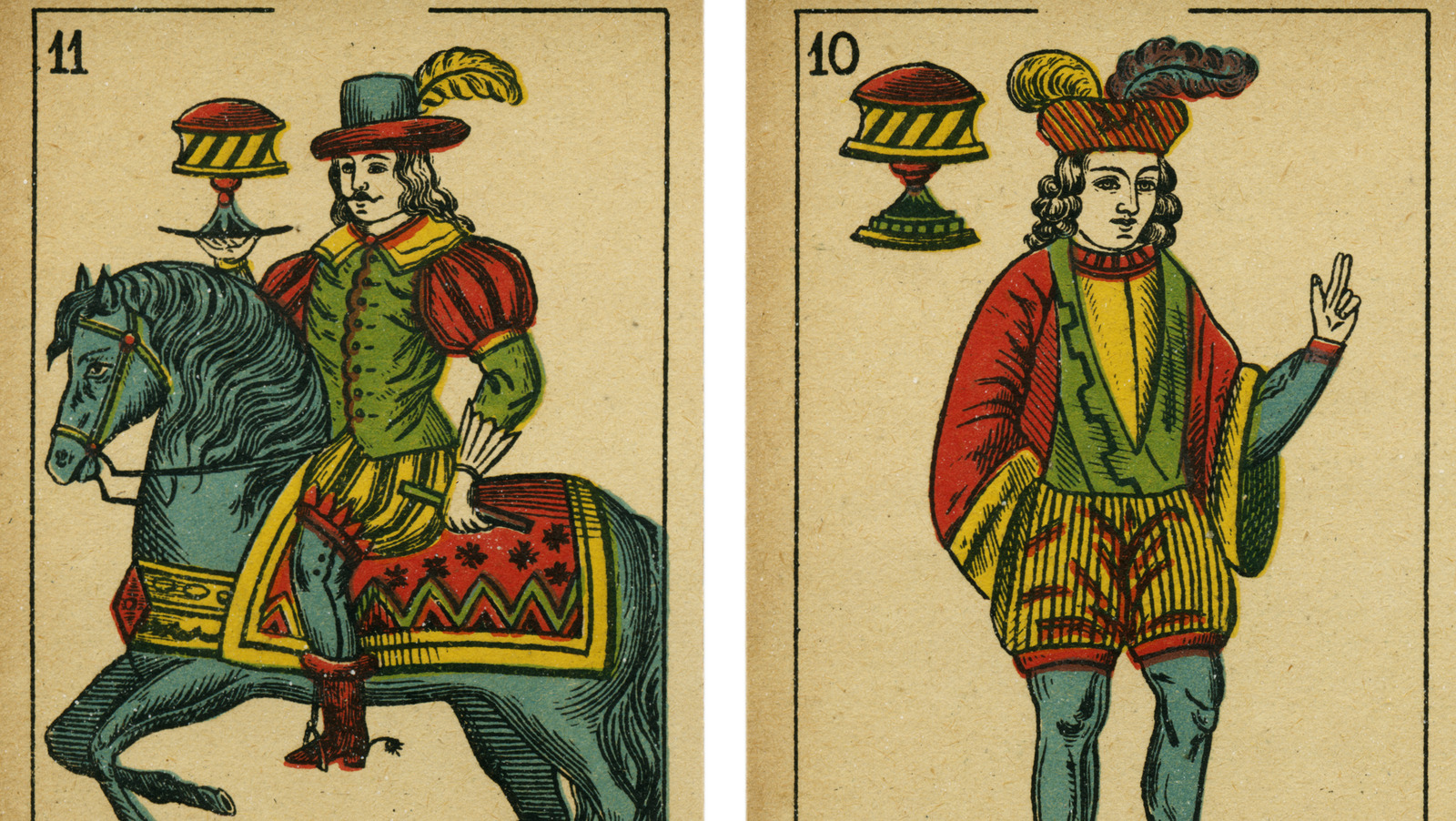 Copas seven jack cavalier baraja 19th century 1878 – MOTEVENTURE